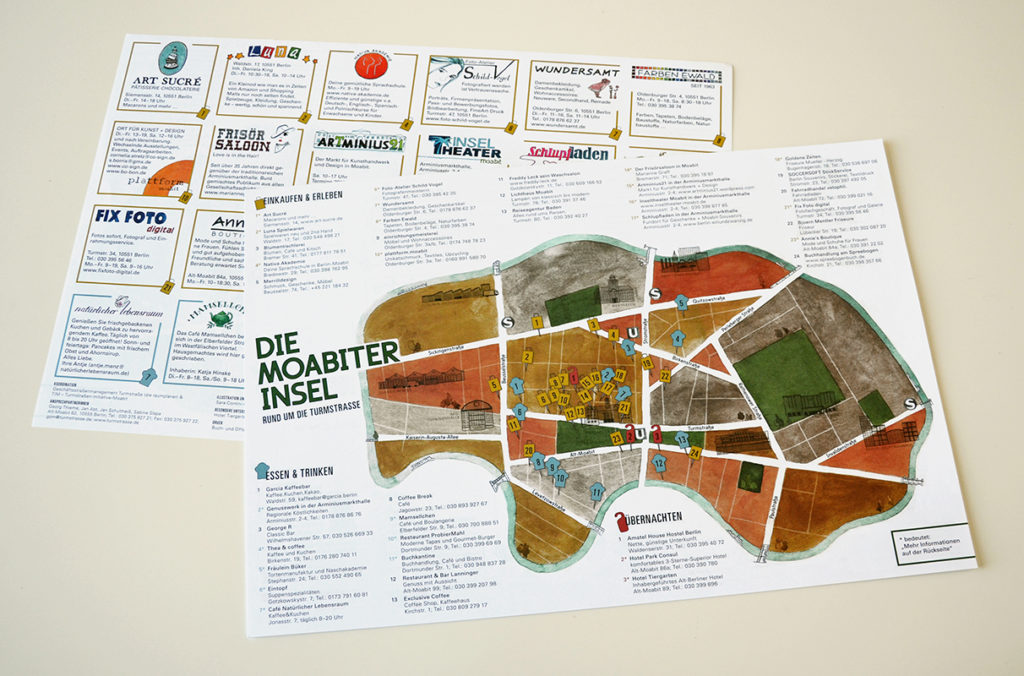 Illustrated Neighborhood Map of a Berlin district, Sara Contini-Frank